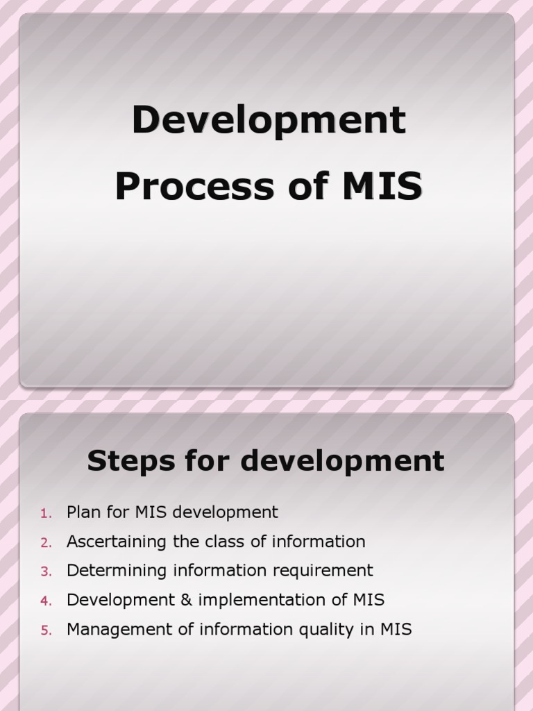 Development Process of MIS | PDF | Management Information System ...
