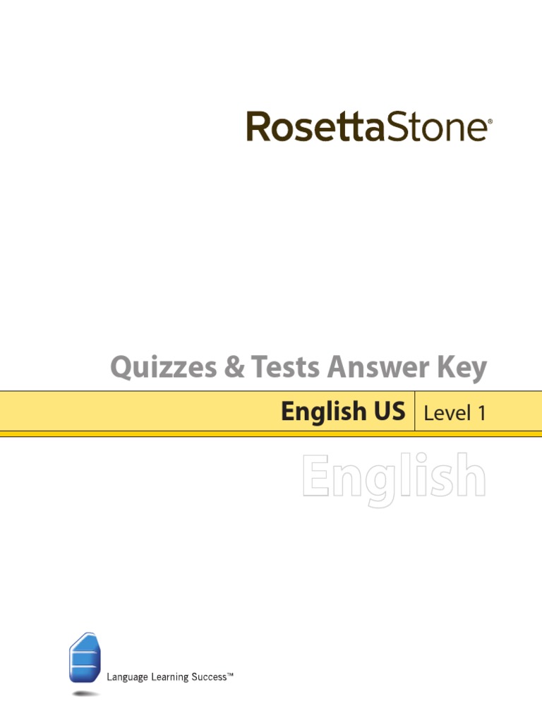 Level 1 Answer Key | PDF | Leisure