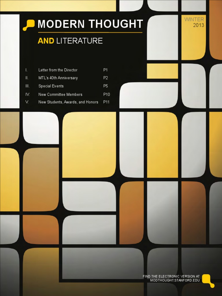 Winter 2013 Newsletter: Program in Modern Thought and Literature at ...