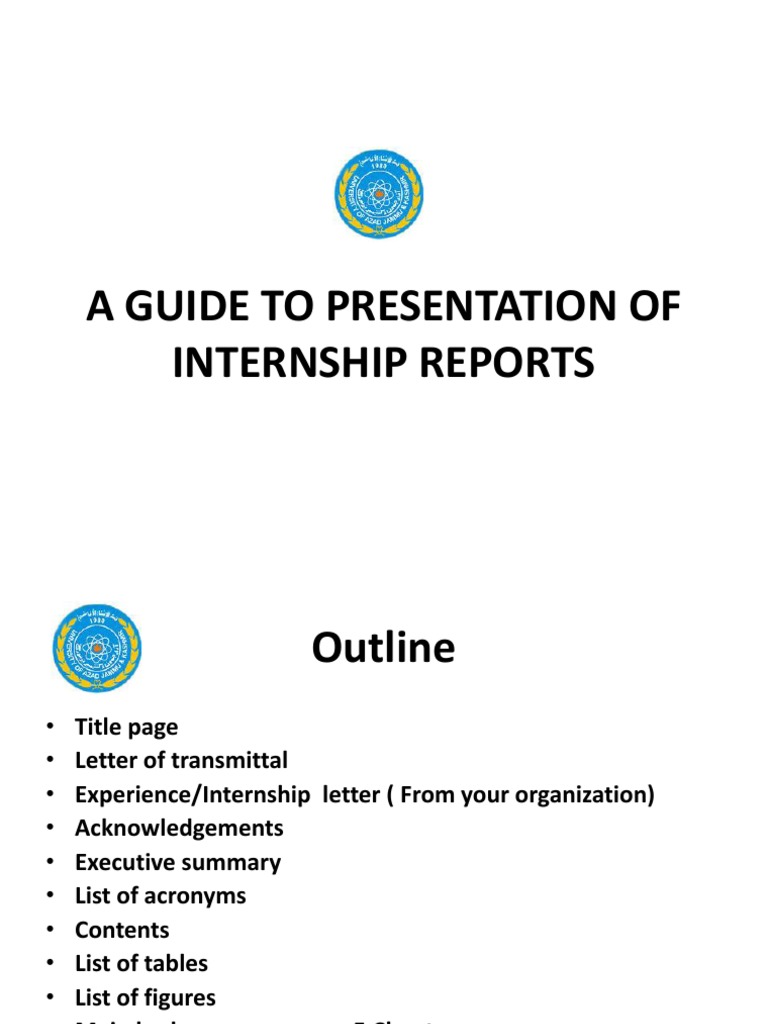 A Guide To Presentation of Internship Reports | PDF | Strategic ...
