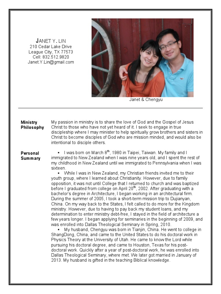 Janet Resume | PDF | Disciple (Christianity) | Jesus