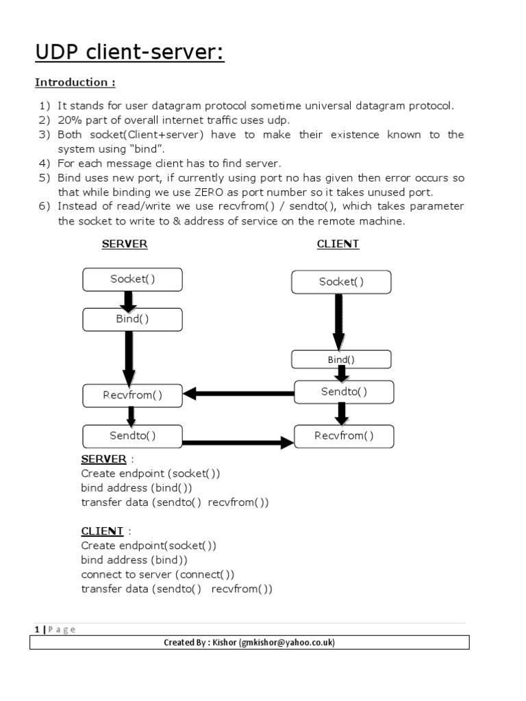 GM UDP Client Server | PDF | Network Socket | Port (Computer Networking)