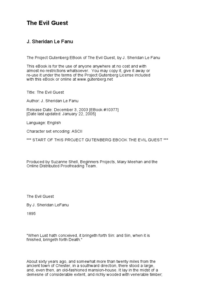 The Evil Guest | PDF