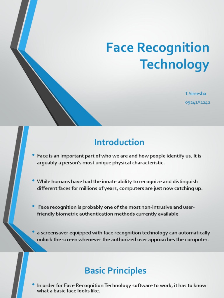 Overview of Face Recognition Technology | PDF | Biometrics | Image Scanner