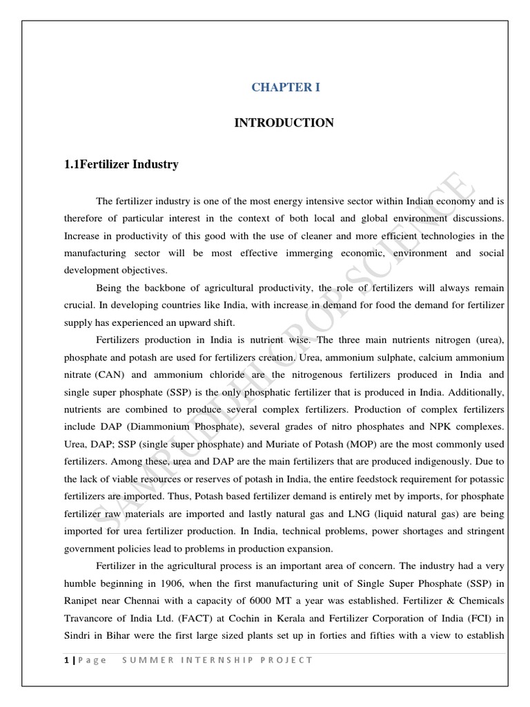 SIP Final Report - RAM | PDF | Brand | Fertilizer