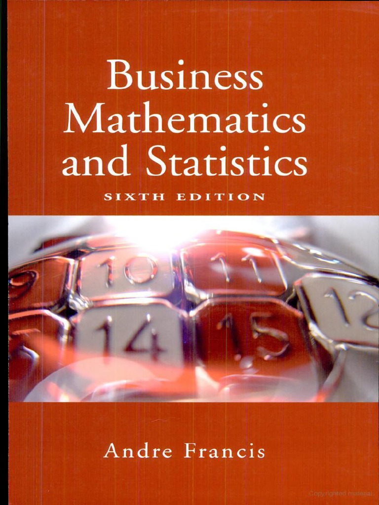 Business Mathematics and Statistics | PDF | Home & Garden