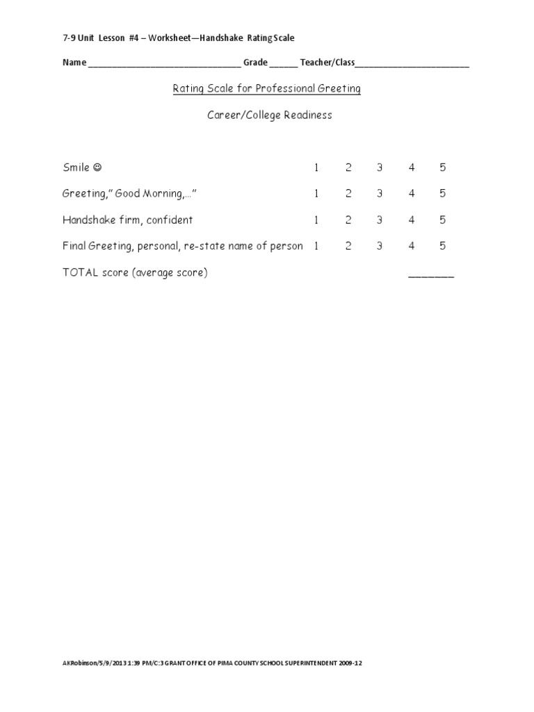 First Impressions Worksheet 3 | PDF