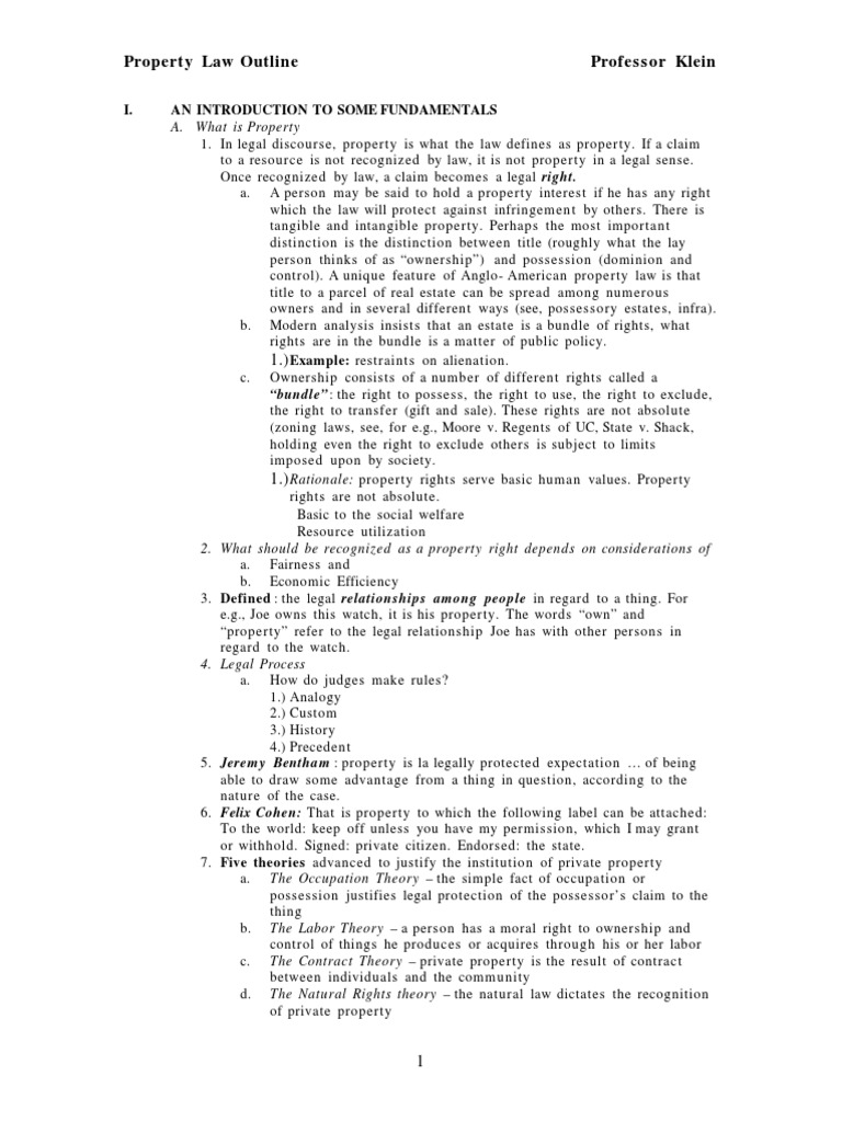 Property Law | PDF