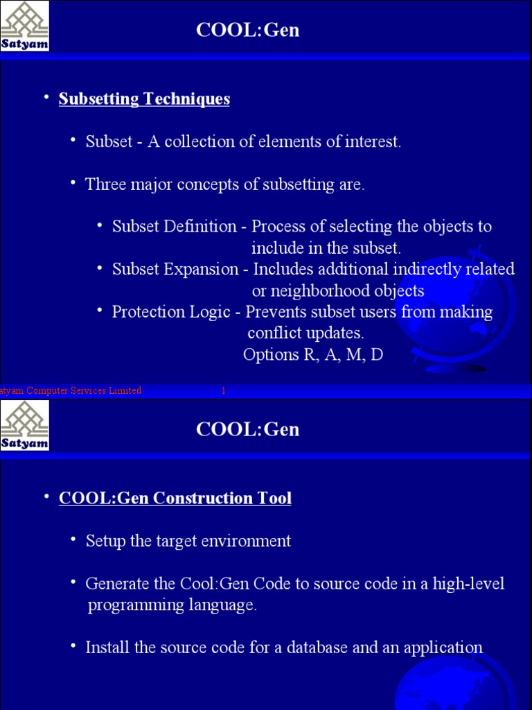 CoolGen - Generation | PDF | Source Code | Databases
