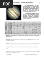 Planetary Atmosphere Comparison Chart | PDF