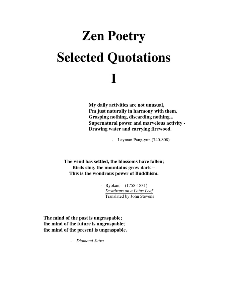 Zen Poetry | Dōgen | Zen