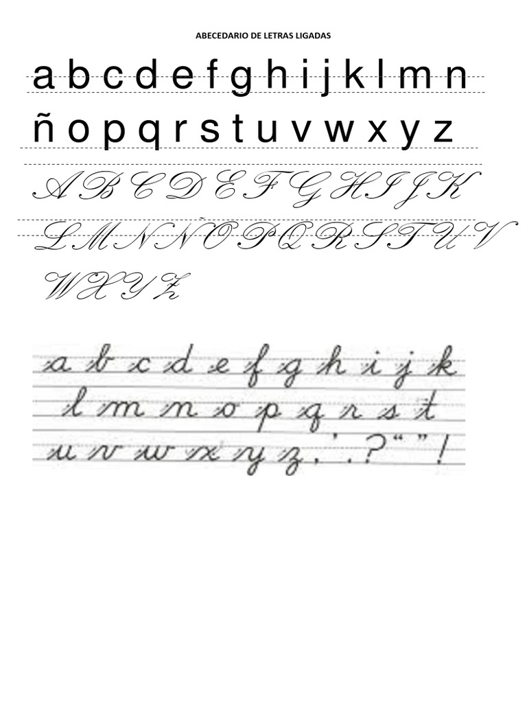 Abecedario de Letras Ligadas | PDF