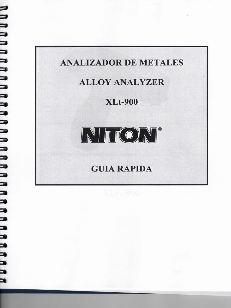 XLt-900 NITON | PDF | Sólidos cristalinos | Industrias