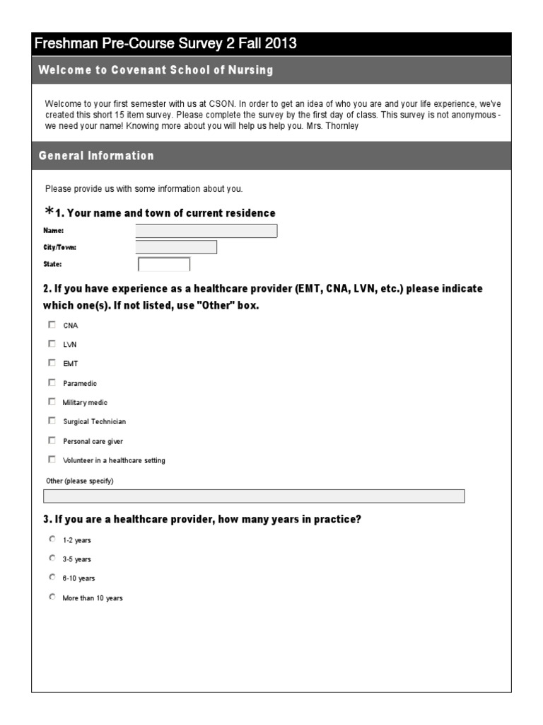 Pre-Course Survey Final | PDF | Online And Offline | Internet