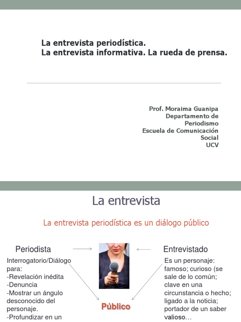 La Entrevista Informativa y La Rueda de Prensa | PDF | Entrevista ...