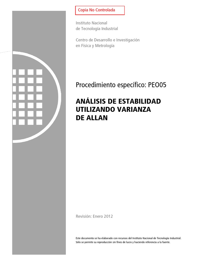 Análisis de Estabilidad con Varianza de Allan | PDF | Diferencia | infinito