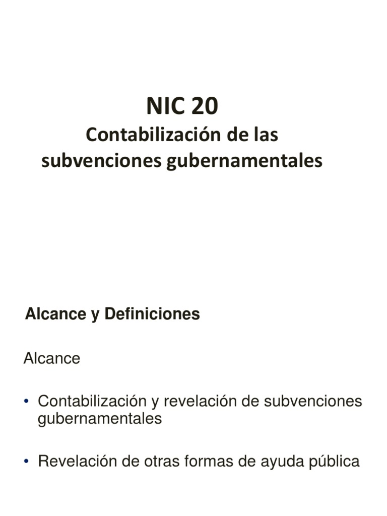 Nic 20 | Descargar gratis PDF | Contabilidad | Estado financiero