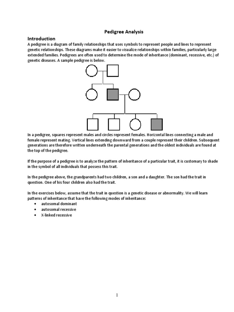 Pedigree Analysis | PDF | Dominance (Genetics) | Genotype