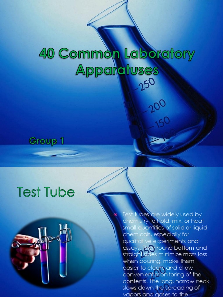 40 Common Laboratory Apparatuses | PDF | Filtration | Liquids