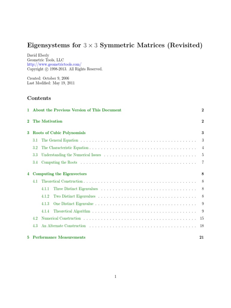 Eigen Symmetric 3 X 3 | PDF | Eigenvalues And Eigenvectors | Trigonometric Functions