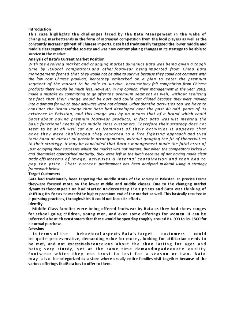 Bata | Download Free PDF | Brand | Strategic Management