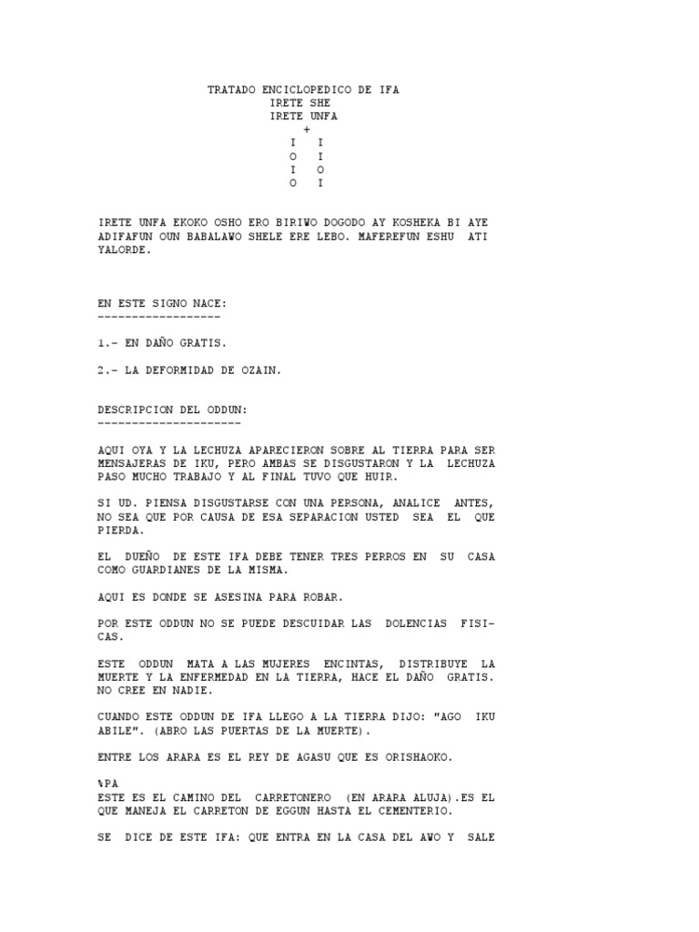Irete Unfa: Significado y Consejos Ifá | PDF | American Music People | Músicos