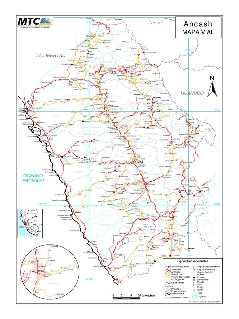 Mapa Vial Ancash | PDF | Perú