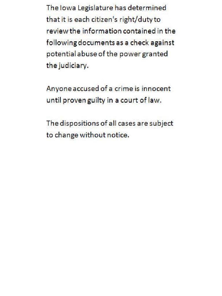 Sac City Man Convicted of OWI 1st Offense | PDF | Arraignment | Witness