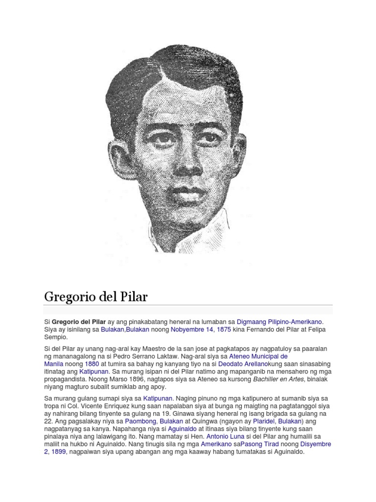 Gregorio Del Pilar Talambuhay