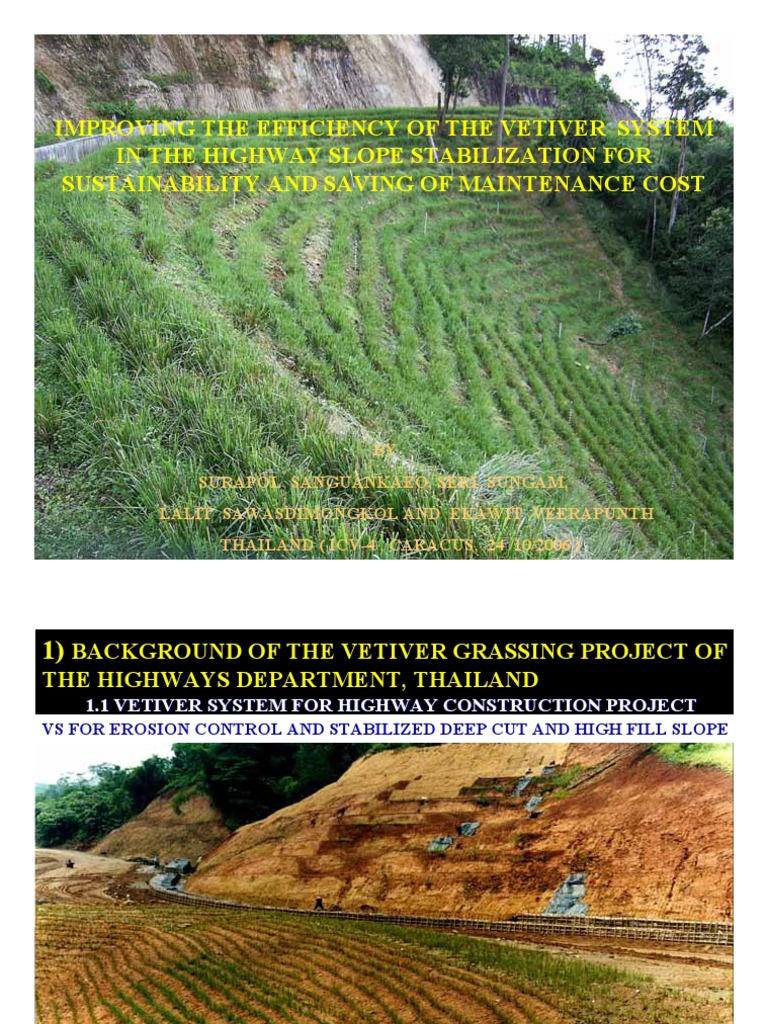 Improving The Efficiency of The Vetiver System in The Highway Slope ...