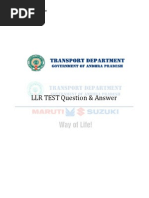 Free LLR Exam Prep Material & Tests | PDF | Traffic | Traffic Collision