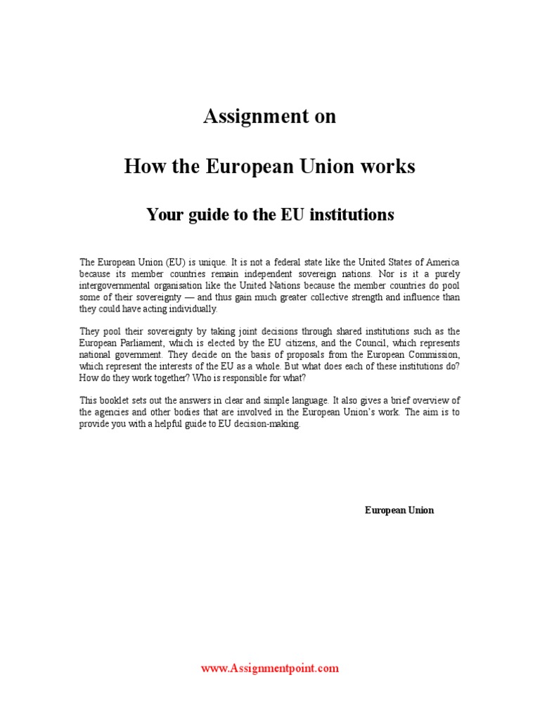 Understanding EU Institutions and Decisions | PDF | Politics