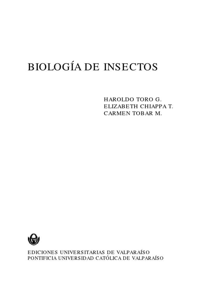 (Toro Haroldo) Biologia de Insectos | PDF