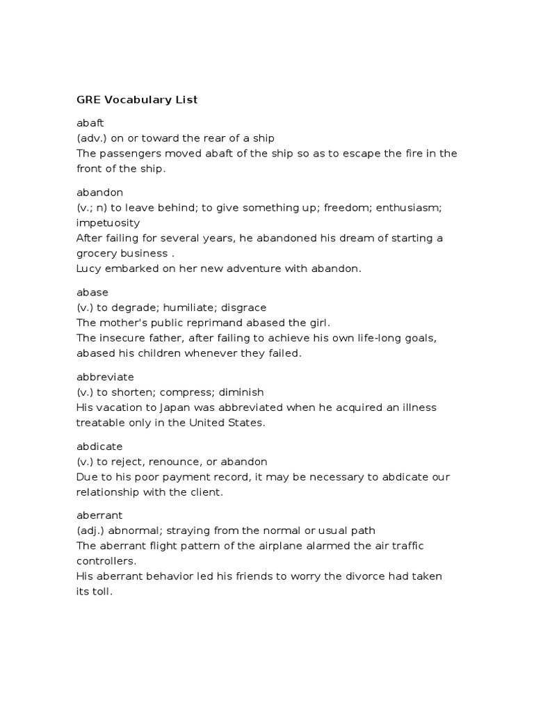 GRE Vocabulary List | PDF | Defamation | Alchemy