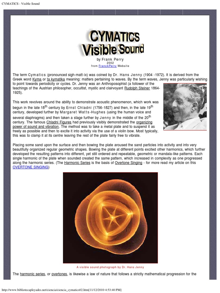Cymatics: The Science of Visible Sound | PDF
