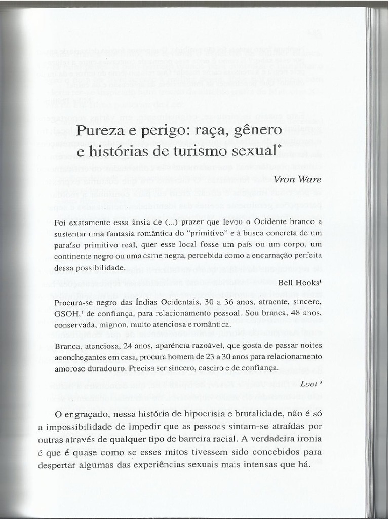 Branquidade. Pureza e Perigo. Raça, Gênero e Histórias. Vron Ware | PDF