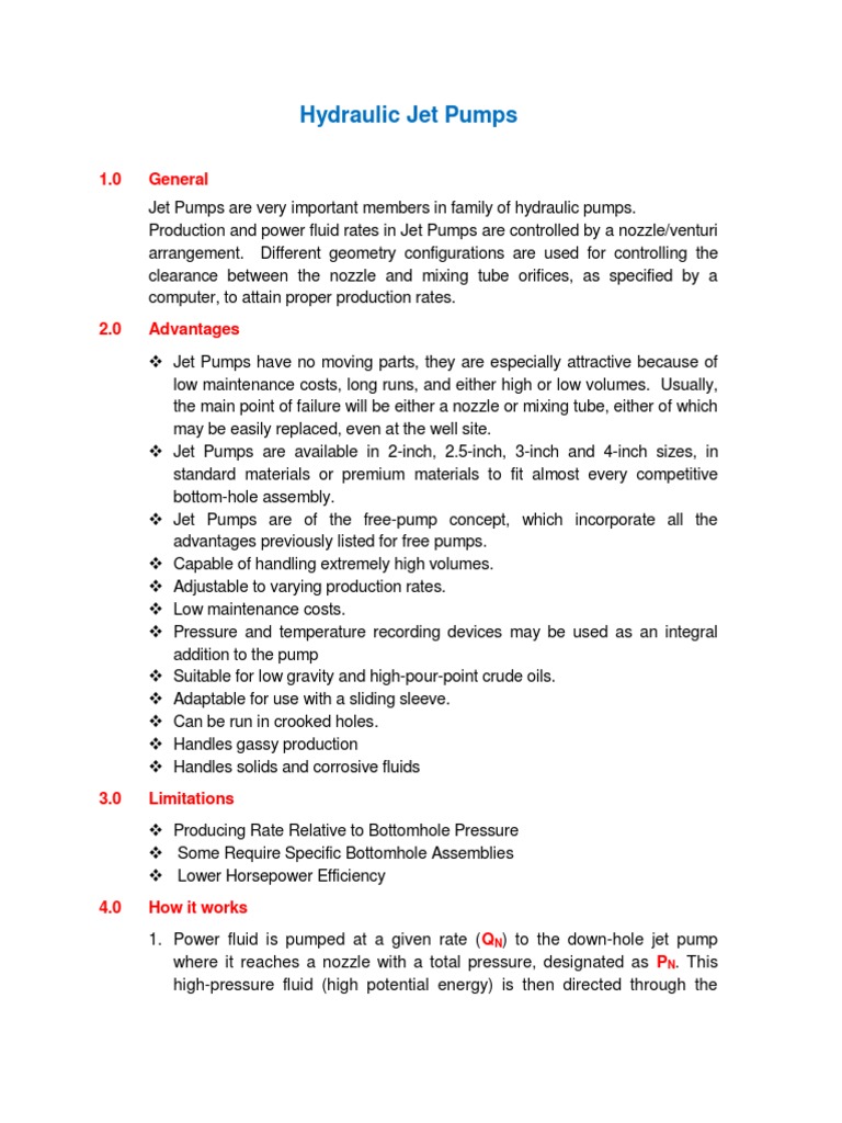 Jet Pump | PDF | Nozzle | Pump