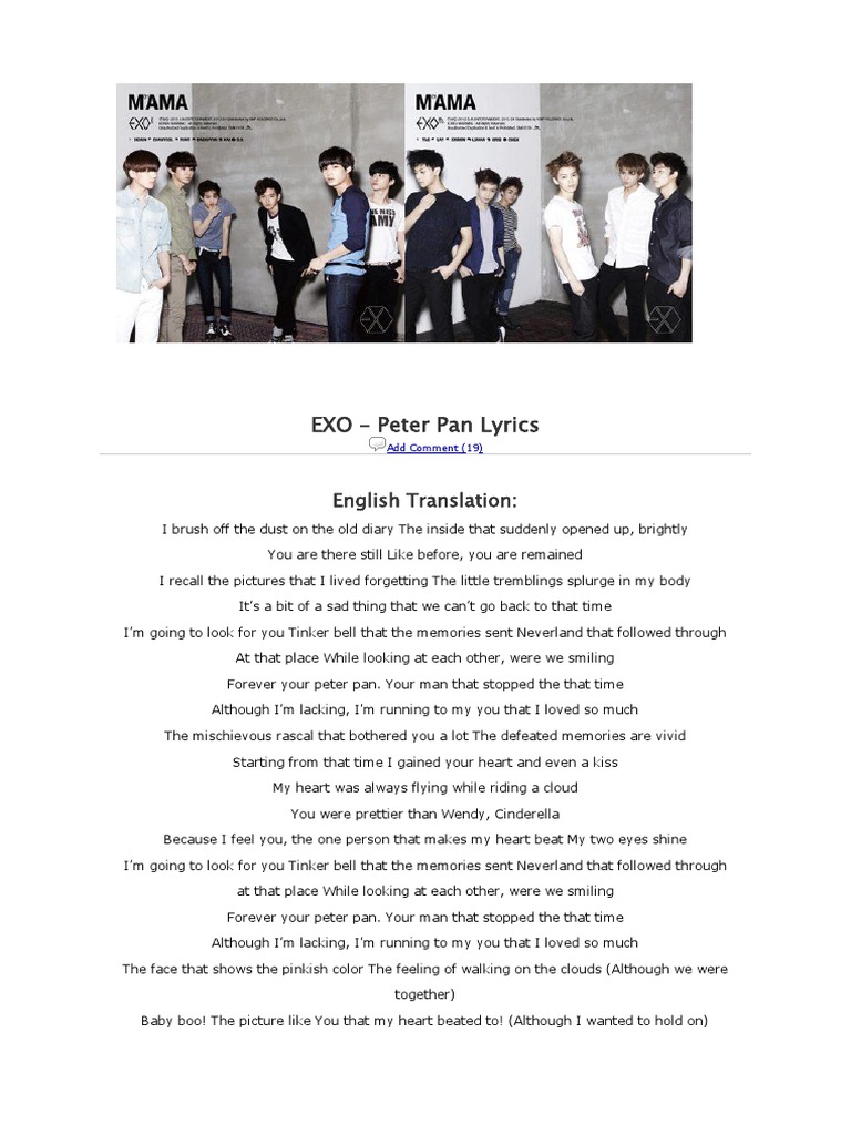 EXO Peter Pan | PDF | Peter Pan | China