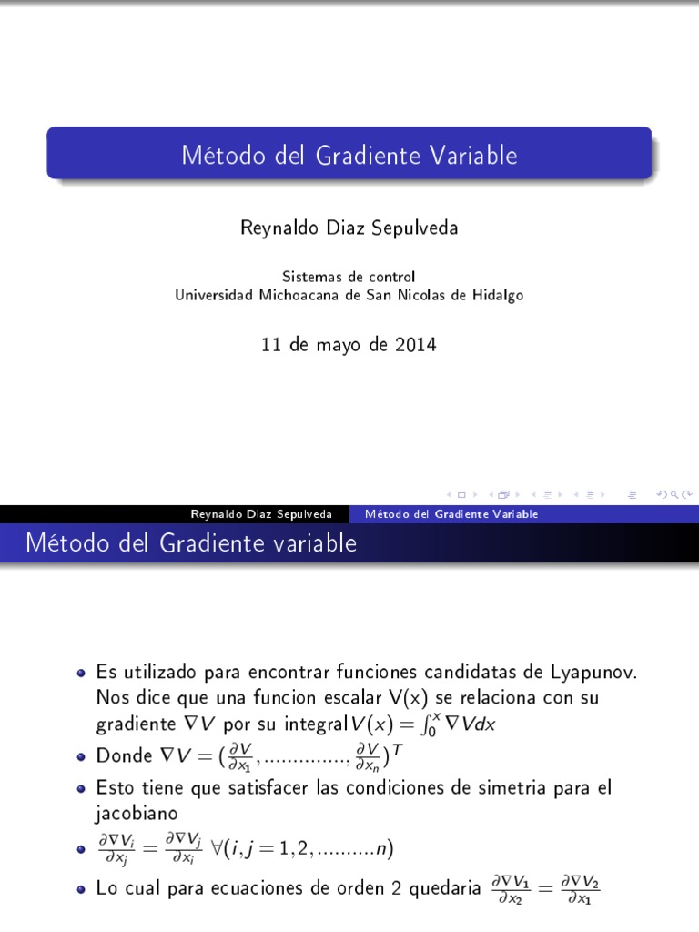Metodo Del Gradiente Variable | PDF