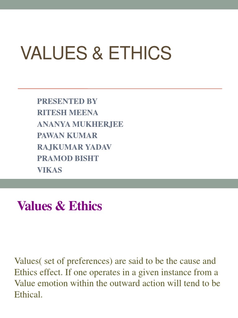 Values and Ethics | Value (Ethics) | Bhagavad Gita