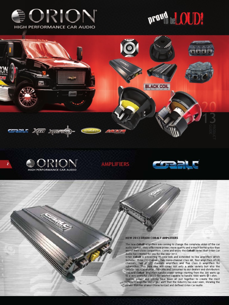 Orion MiniCatalogo For WEB | PDF | Amplifier | Loudspeaker