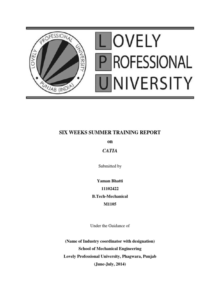 Six Weeks Summer Training Report | PDF | Production And Manufacturing ...