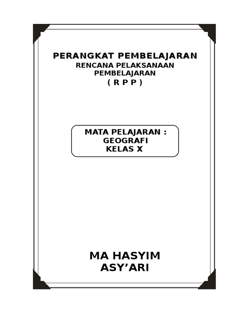 SAMPUL RPP | PDF