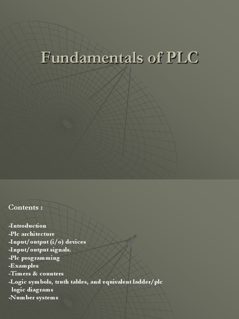 Fundamentals of PLC Final | PDF | Programmable Logic Controller ...