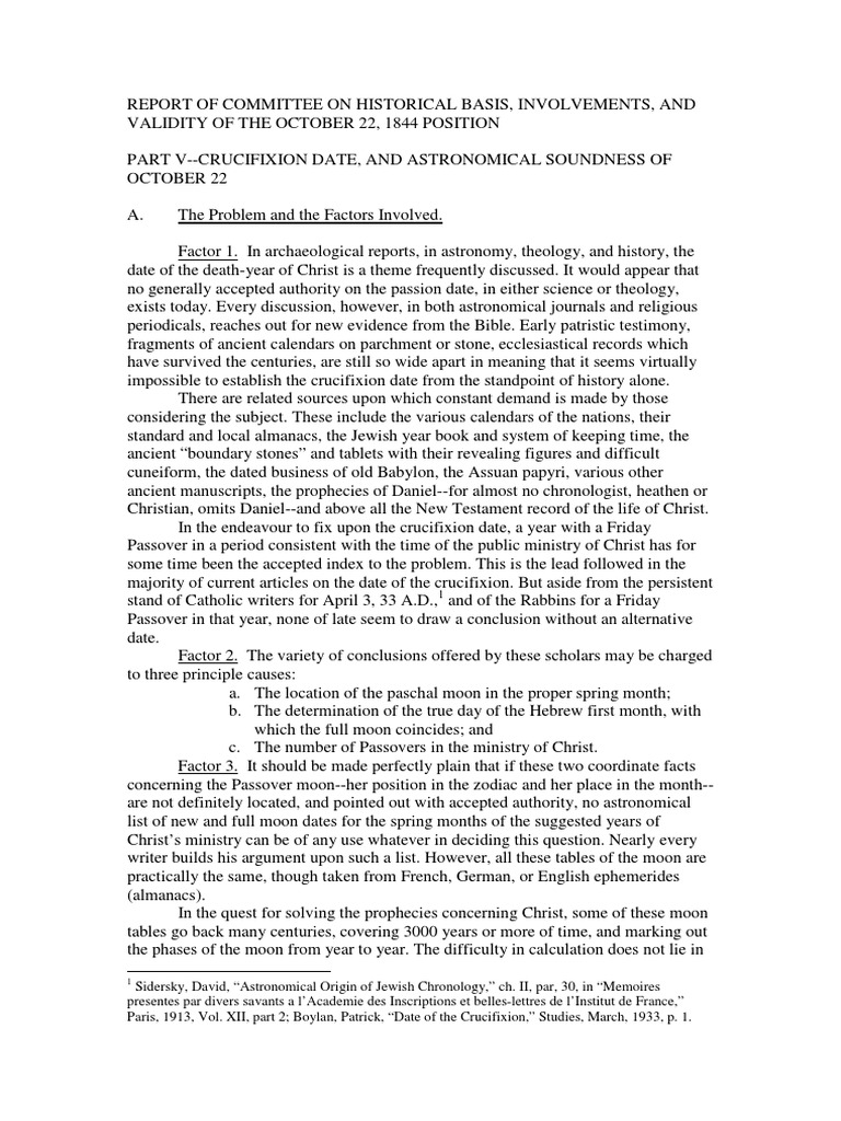 Grace Amadon - Crucifixion Date, And Astronomical Soundness of October ...