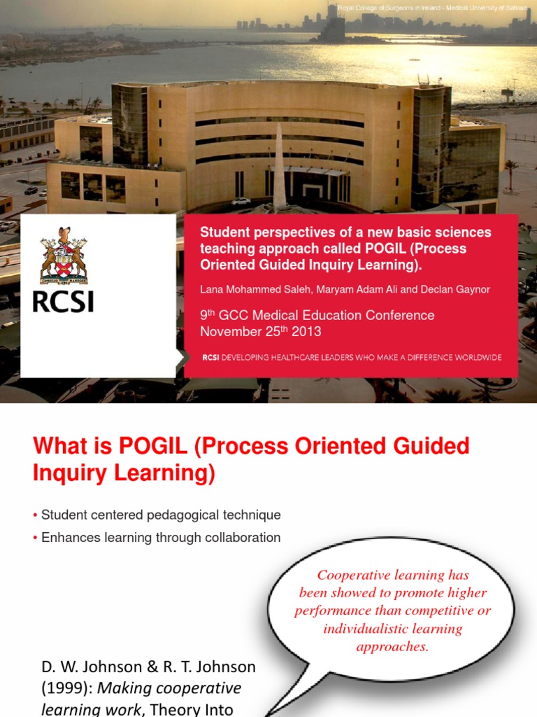 POGIL Presentation 9th GCC Medical Education Conference | PDF | Inquiry Based Learning | Perception