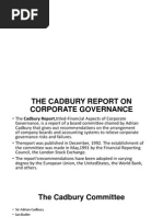 The Cadbury Report | PDF | Board Of Directors | Corporate Governance