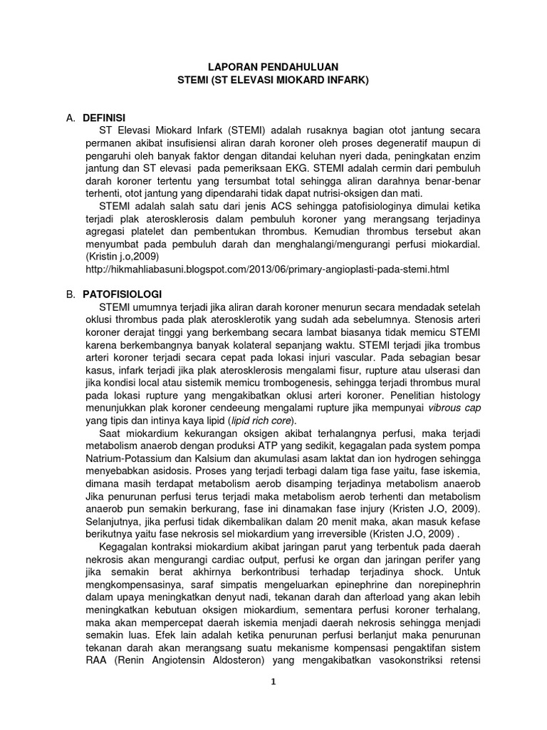 LP Askep STEMI | PDF | Perjalanan