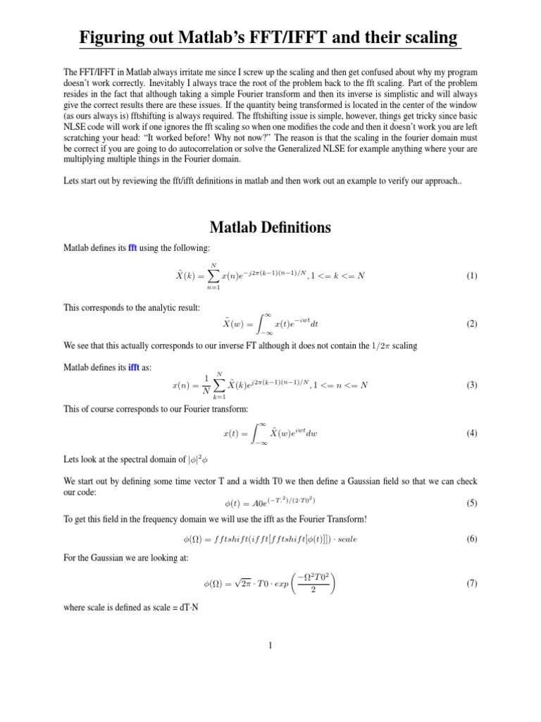 FFT Scaling | PDF | Fast Fourier Transform | Soliton