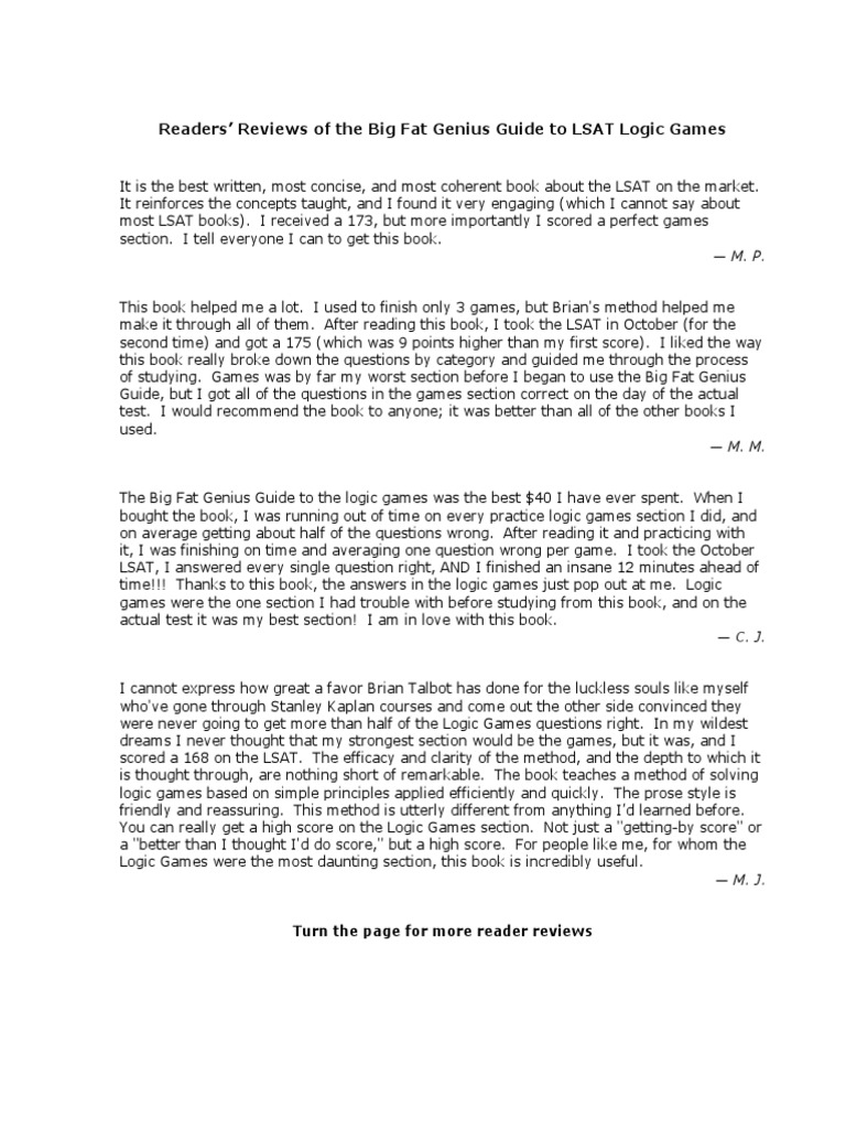 The Big Fat Genius Guide To Games | Law School Admission Test ...